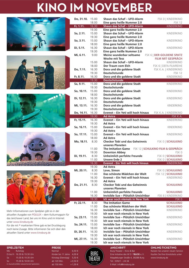 Kino & Programm | Burg Theater – Kino & Bar